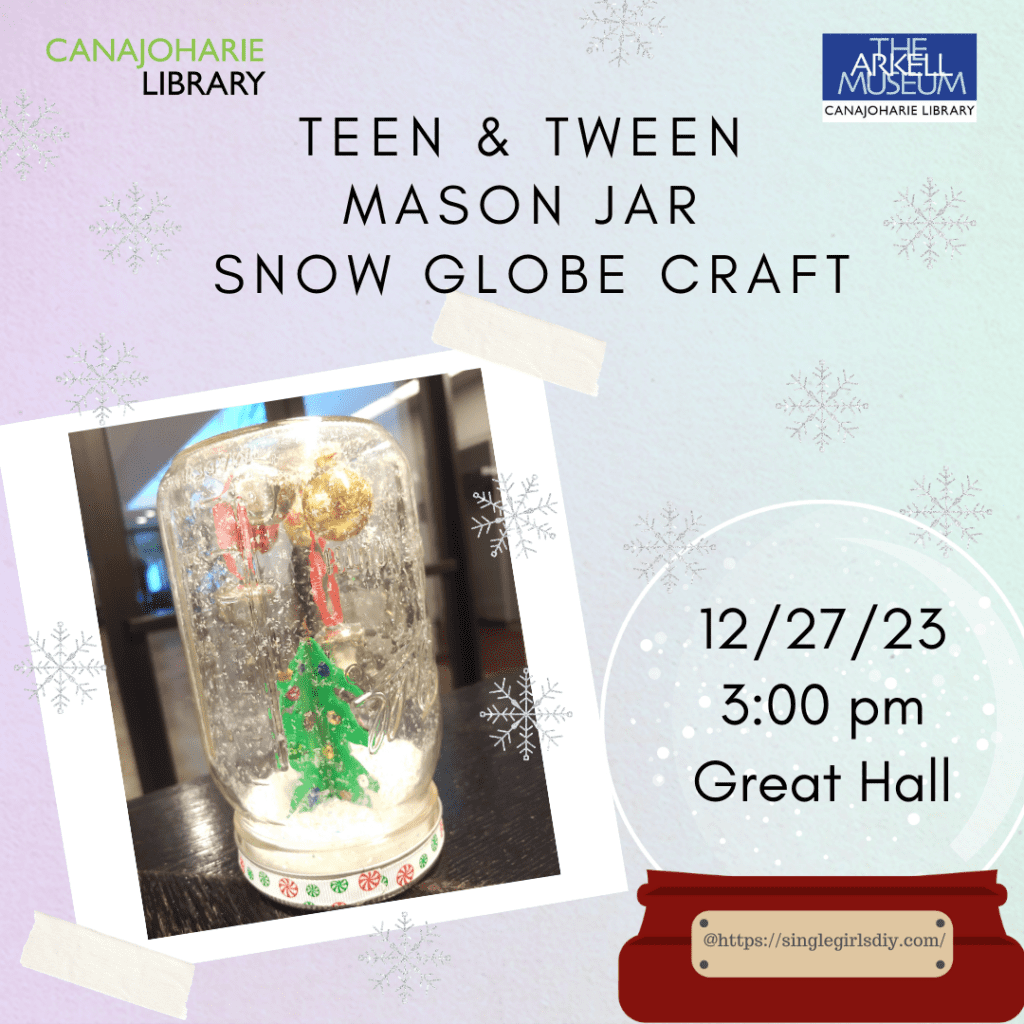Teen and Tween Mason Jar Snow Globe Craft - Montgomery County