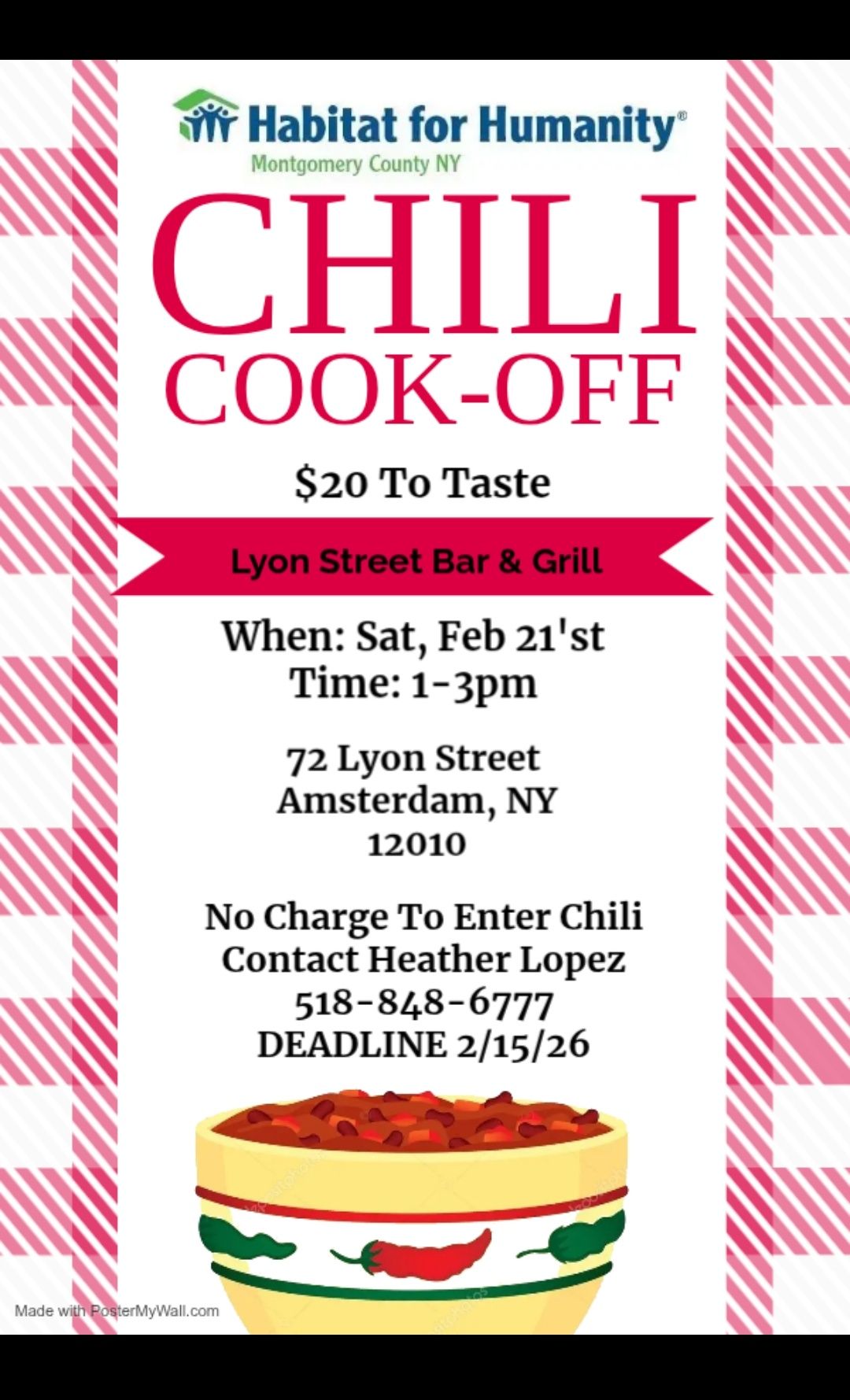 3rd Annual Chili Cook Off - Montgomery County